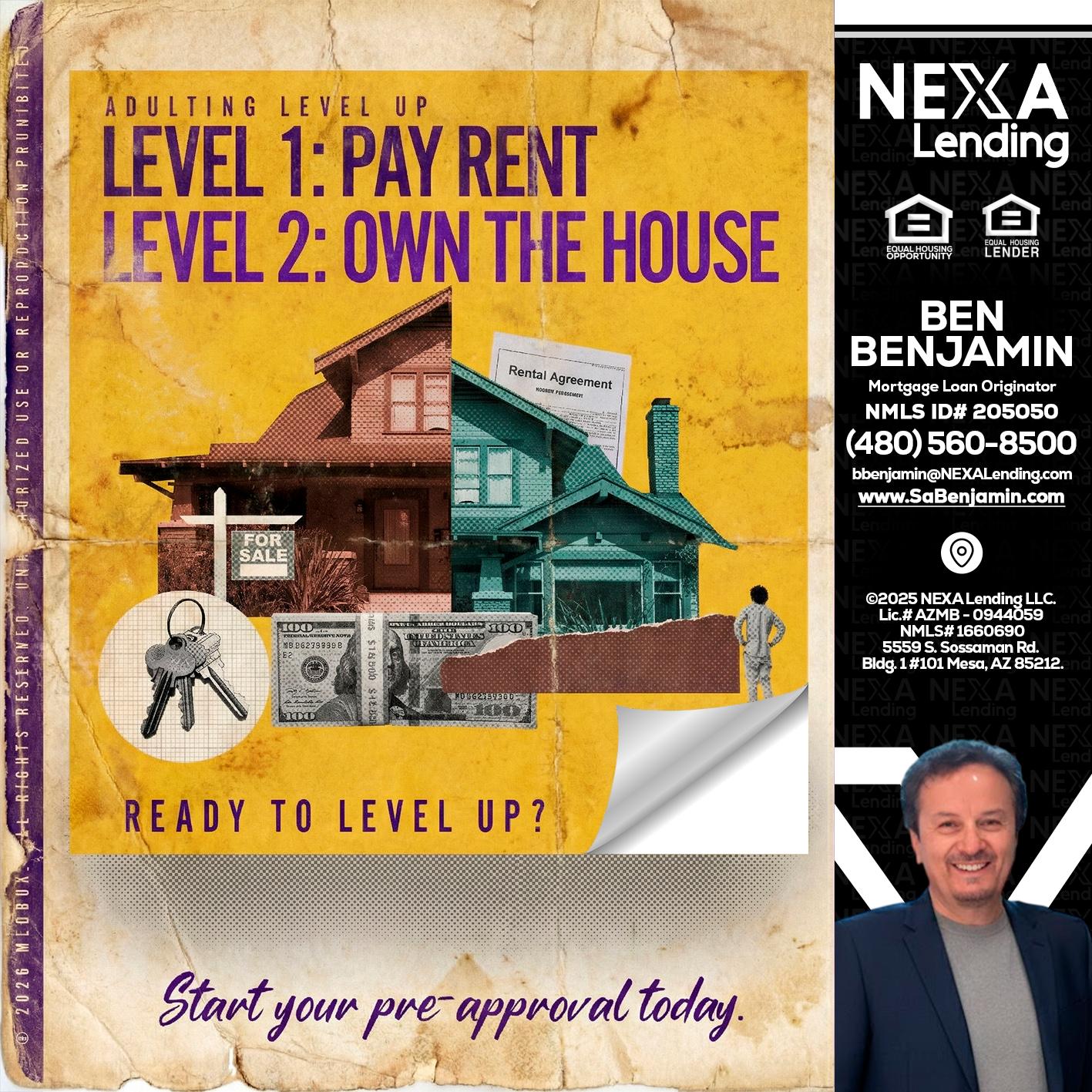 LEVEL 1 - Ben Benjamin -Mortgage Loan Originator
